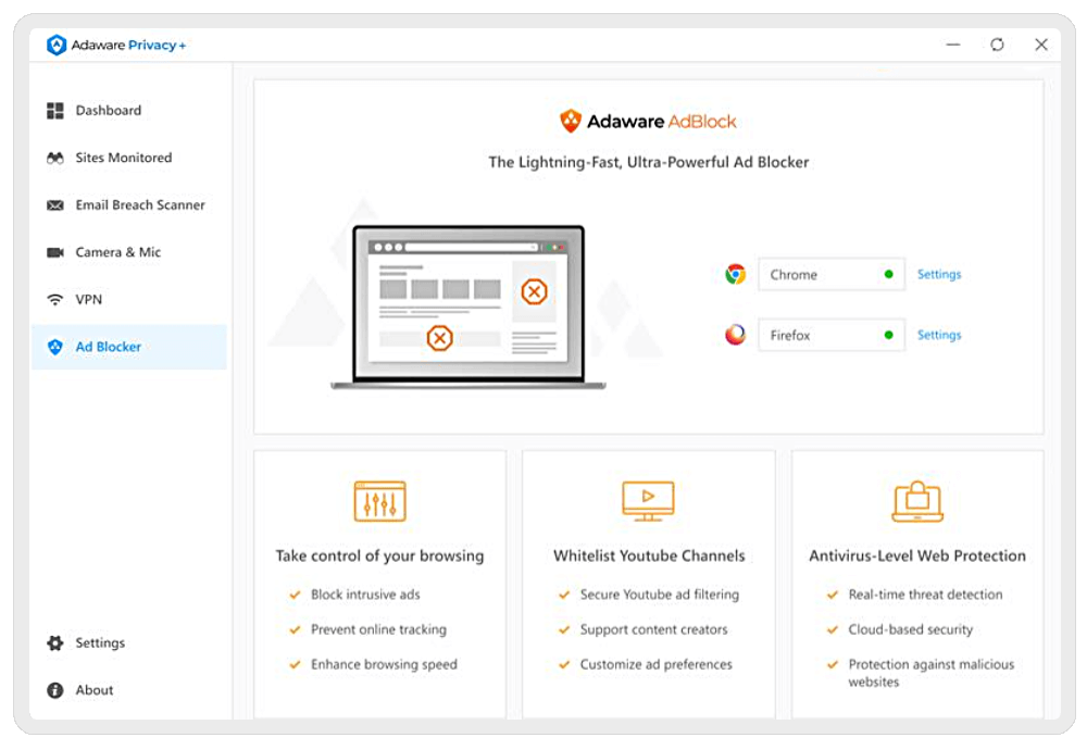 Adaware Privacy - An all-inclusive suite: Antivirus, VPN, PC ...